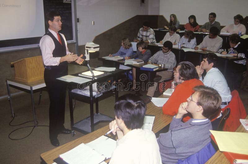 An Instructor Lecturing Business Management Class Editorial Stock Image ...