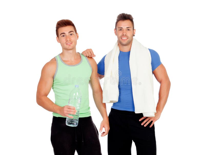 Instructor Personal Y Muchacho Fuerte Foto de archivo - Imagen de ...