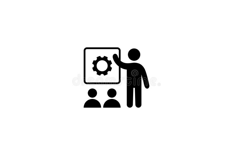 Instructor Presenting Technical Concepts To an Audience Icon Stock ...