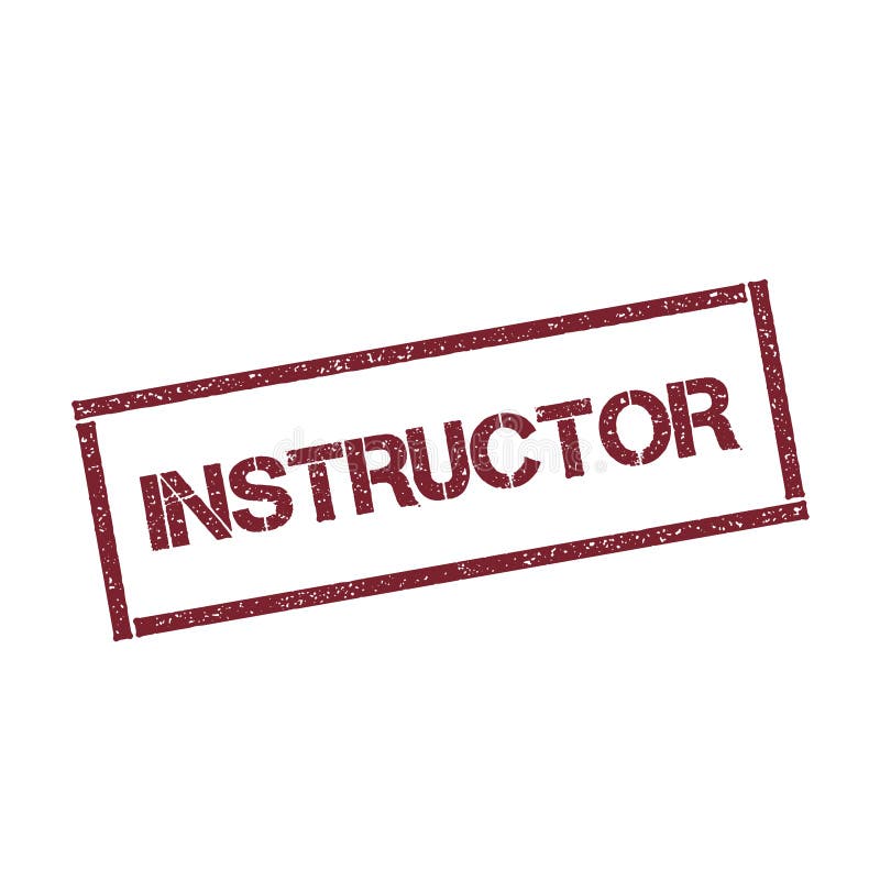 Instructor Rectangular Stamp. Stock Vector - Illustration of button ...