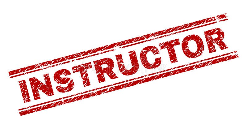 Scratched Textured INSTRUCTOR Stamp Seal Stock Vector - Illustration of ...