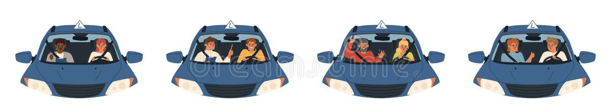 Driving Lesson Cartoon Stock Illustrations – 588 Driving Lesson Cartoon ...