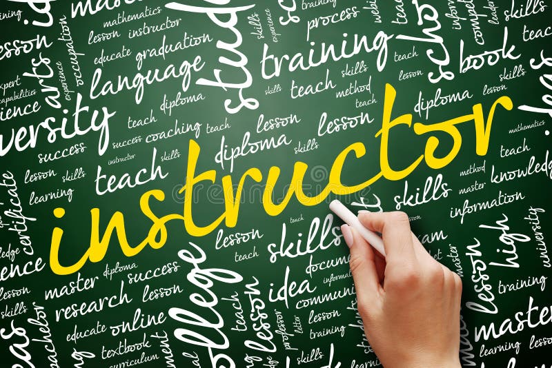 INSTRUCTOR Word Cloud Collage, Education Concept Background Stock Photo ...