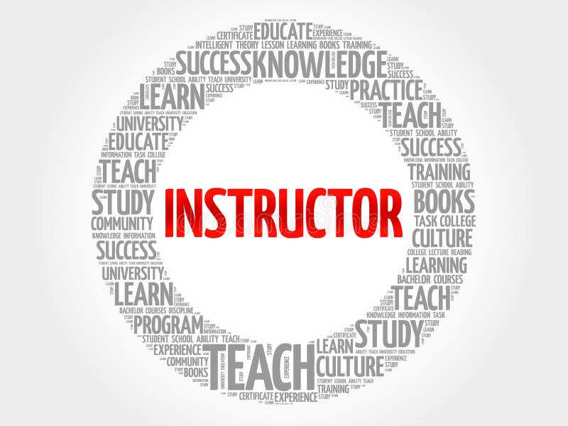 INSTRUCTOR Word Cloud Collage Stock Illustration - Illustration of ...