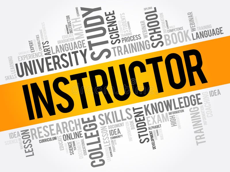 INSTRUCTOR Word Cloud Collage Stock Illustration - Illustration of ...