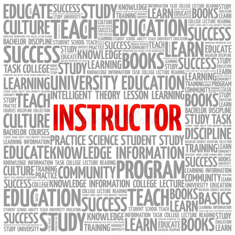 INSTRUCTOR word cloud stock illustration. Illustration of education ...