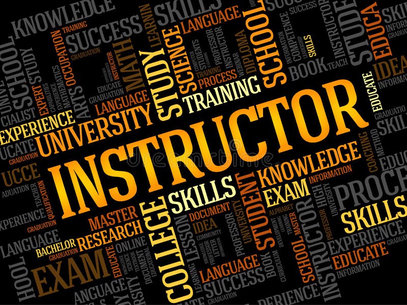 INSTRUCTOR Word Cloud Collage Stock Illustration - Illustration of ...