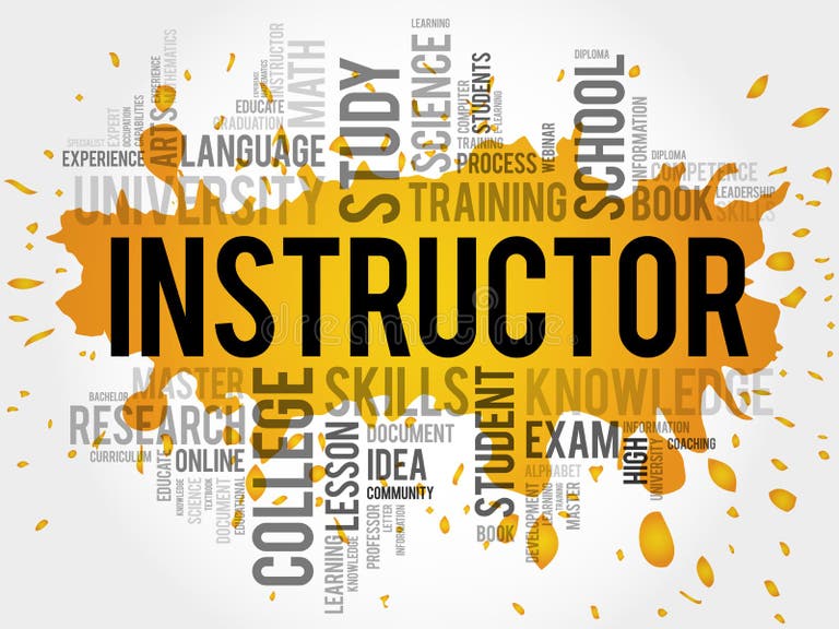 INSTRUCTOR word cloud stock illustration. Illustration of education ...
