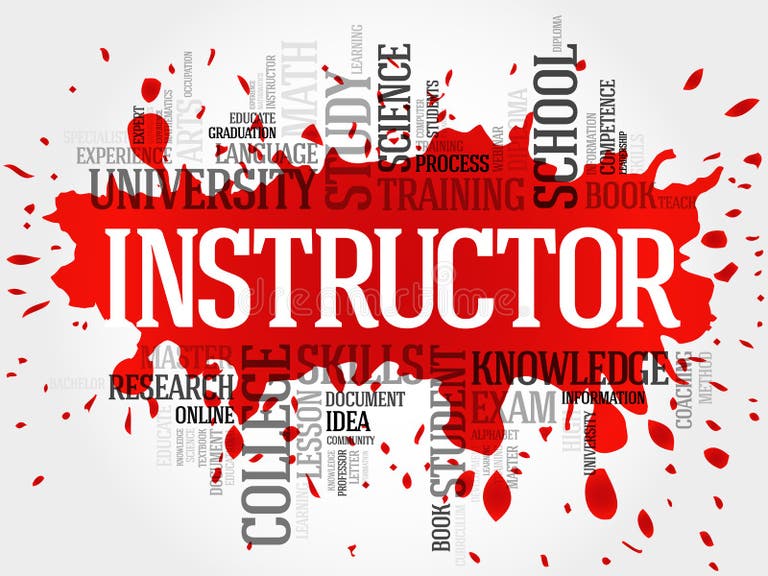 INSTRUCTOR word cloud stock illustration. Illustration of engineer ...