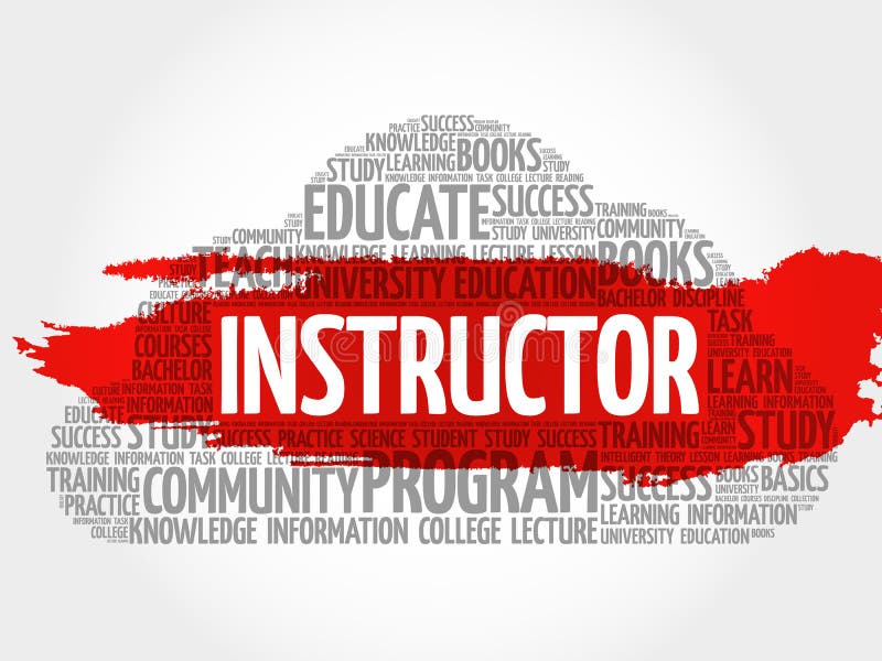 INSTRUCTOR word cloud stock photo. Image of template - 205351238