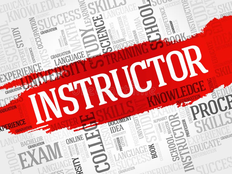 INSTRUCTOR word cloud stock illustration. Illustration of education ...