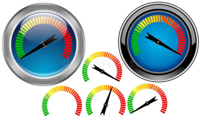 Low, Moderate, High - Rating Meter Stock Vector - Illustration of ...