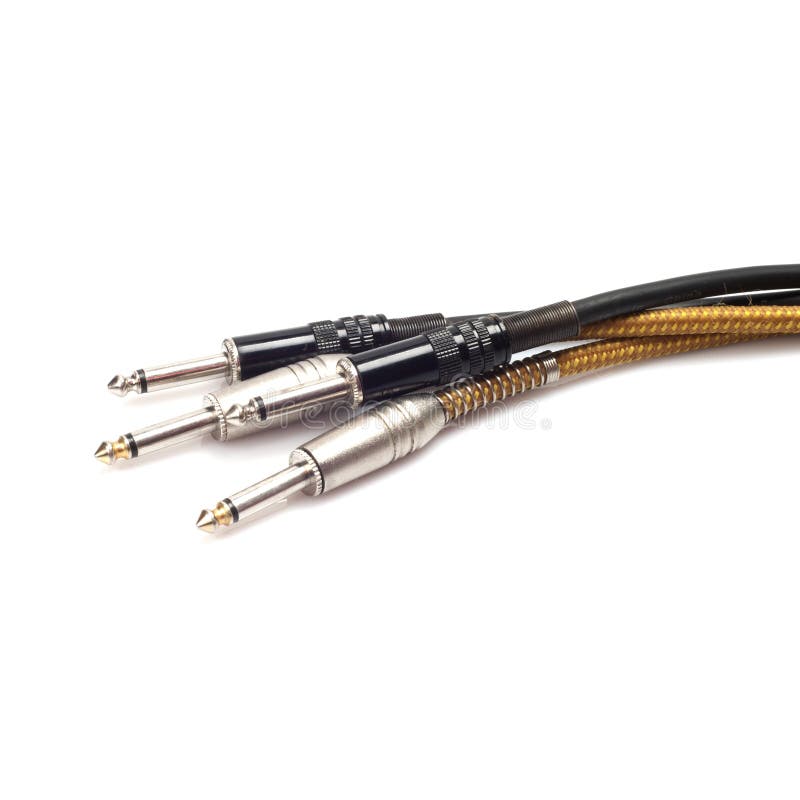 Instrument cables stock image. Image of analog, plug - 23940569