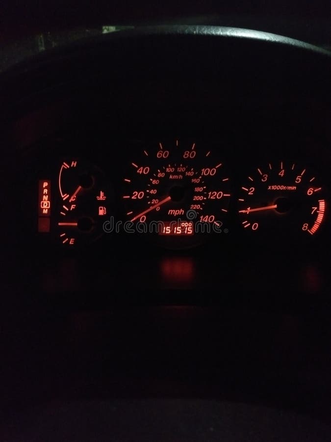 Instrument Cluster Car Night Drive Stock Image - Image of night ...