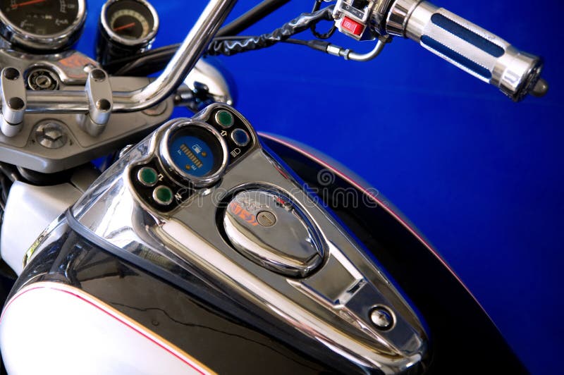Instrument Control Panel of a Motorcycle Stock Photo - Image of plate ...