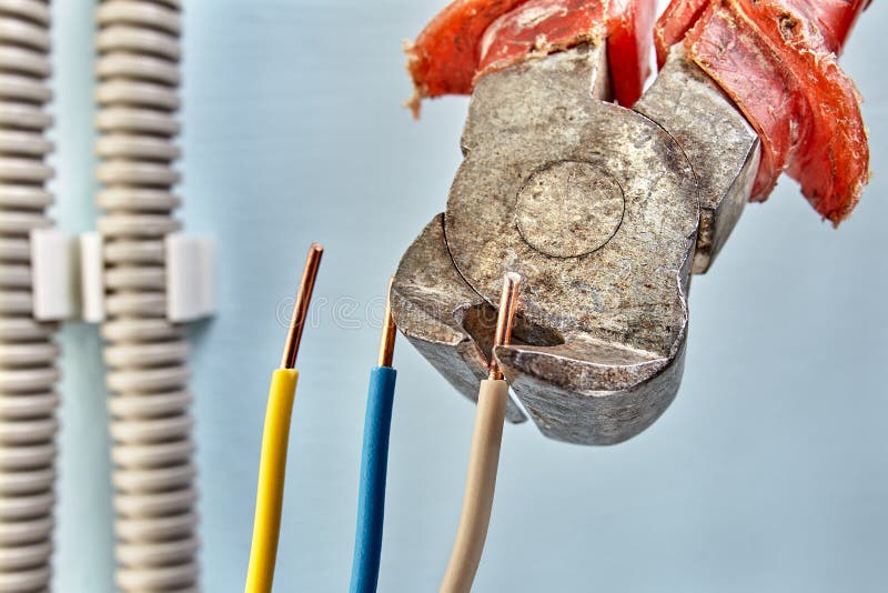 Instrument Cuts Wires for Mounting Stock Photo - Image of home ...