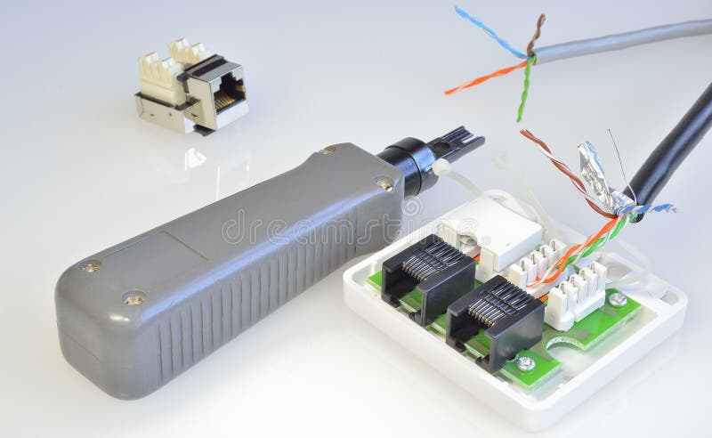 Instrument for Installation Computer Network Stock Photo - Image of ...