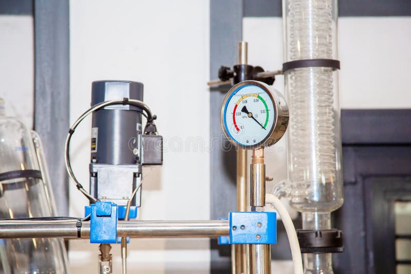 Instrument for Measuring Pressure in a Laboratory Reactor Stock Image ...
