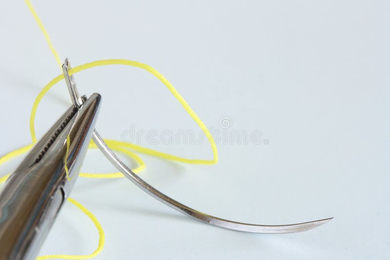 Instrument, Needle and Thread Stock Image - Image of cotton, sewing ...