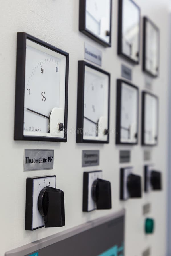 Instrument Panel with Arrow Indicators, Control Pane Stock Image ...