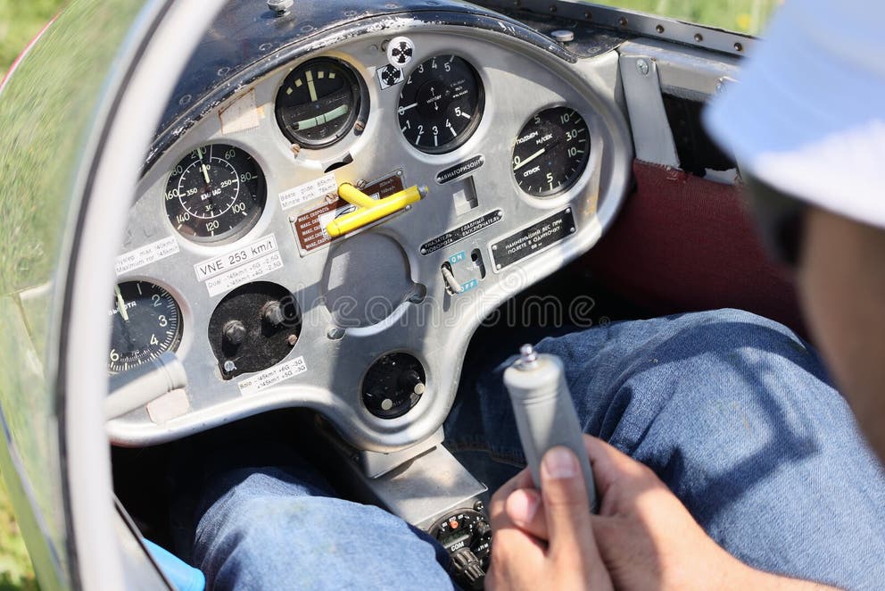 The Instrument Panel of the Glider. Stock Photo - Image of flight ...