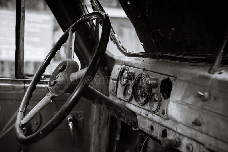 The Instrument Panel of an Old Machine Stock Image - Image of engine ...