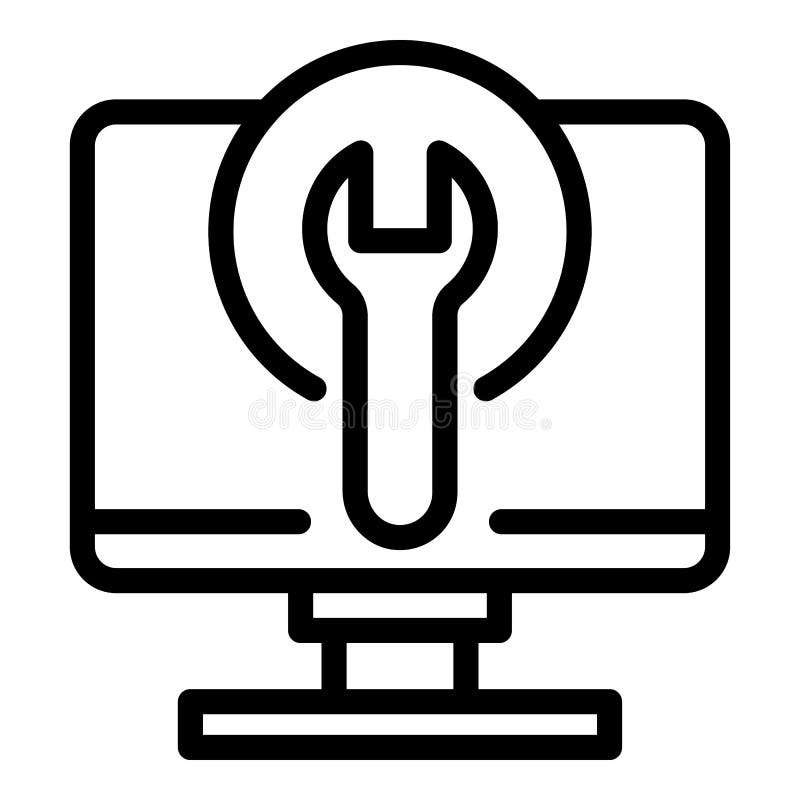 Repair of Computer System Unit Icon, Cartoon Style Stock Vector ...