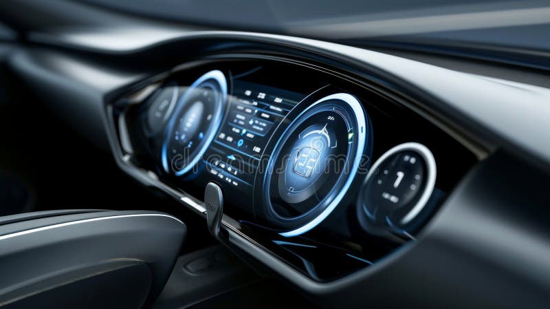 The Instrument Surrounding the Digital Speedometer is Designed with a ...