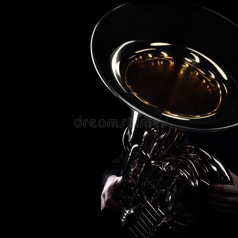 Instrumentos De Bronze Do Jogador Da Tuba Imagem de Stock - Imagem de ...