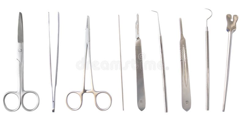 Instrumentos Médicos Isolados Foto de Stock - Imagem de estéril, objeto ...