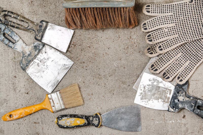 Instruments for Build a Plasterboard Walls Stock Photo - Image of ...