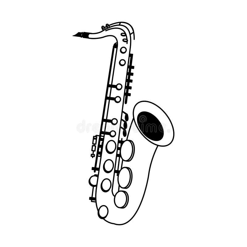 Bande Dessin?e D'ic?ne De Saxophone Illustration de Vecteur - Illustration du alto, bande: 149492292