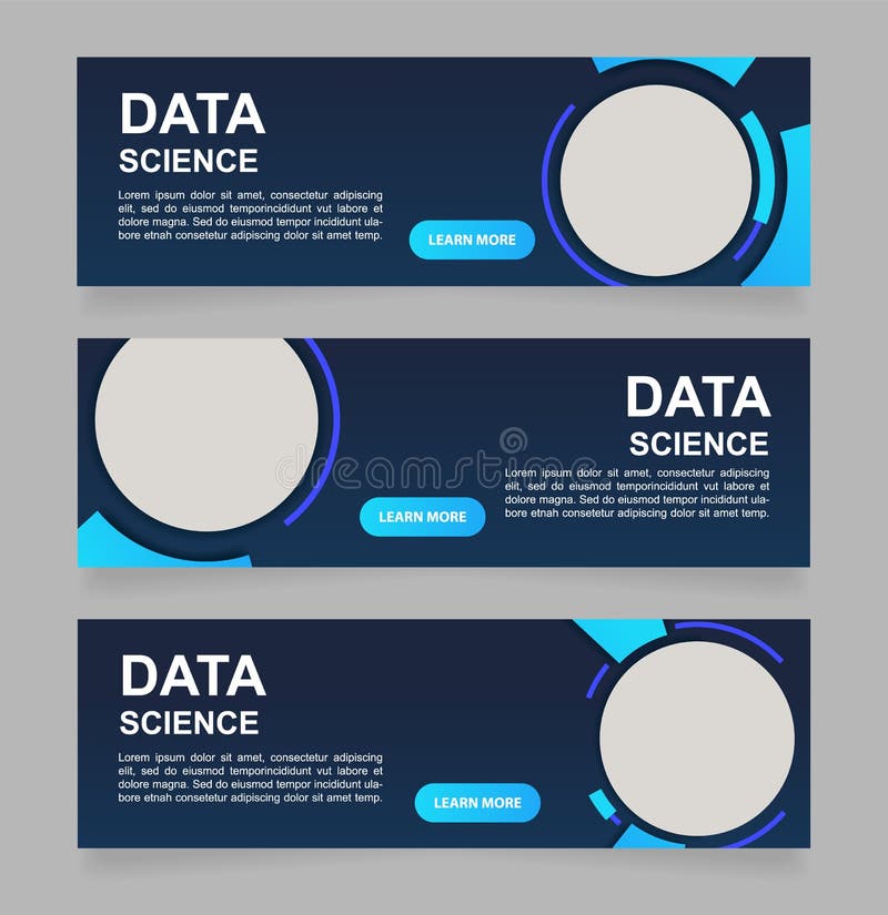 Instruments of Data Science Development Web Banner Design Template ...