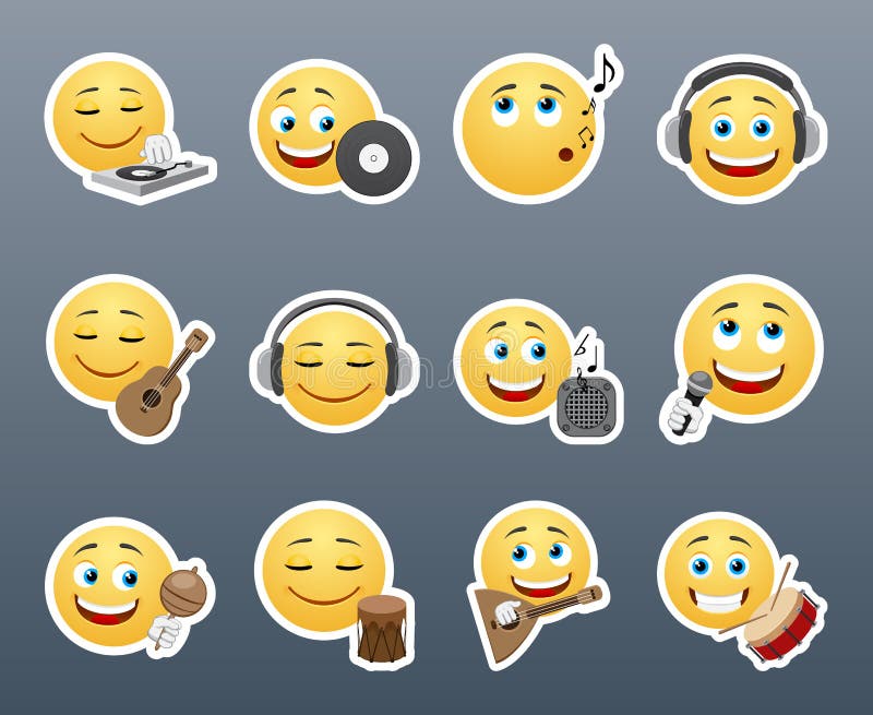 De Musique Smiley Stock Illustrations, Vecteurs, & Clipart – (1,265 ...