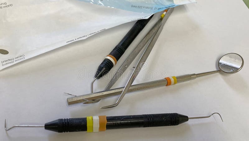 Instruments in a Dentist Office, Ready for a Dental Procedure Stock ...