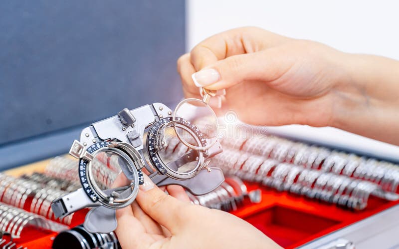 Instruments for Diagnosing Vision in an Optometrist& X27;s Office ...