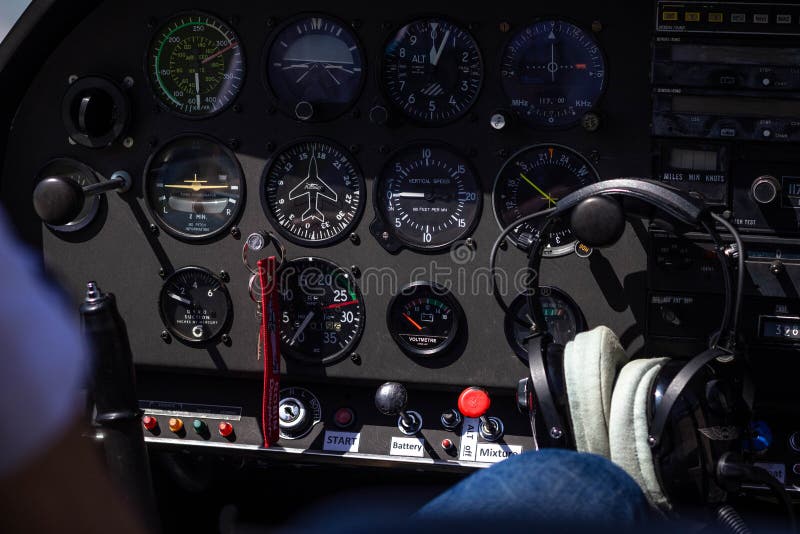 Instruments Inside the Plane, Measuring Devices Stock Photo - Image of ...