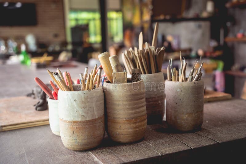 Instruments Kit in a Large Workshop for the Manufacture of Clay ...