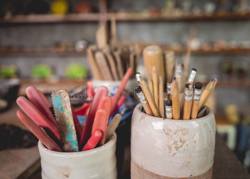 Instruments Kit in a Large Workshop for the Manufacture of Clay ...