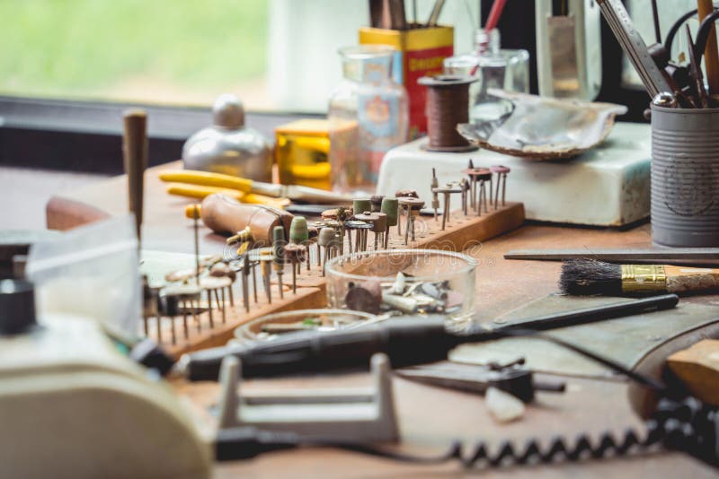 Instruments Kit in a Large Workshop for the Manufacture of Handmade ...