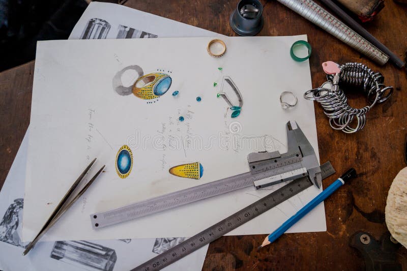 Instruments Kit in a Large Workshop for the Manufacture of Handmade ...