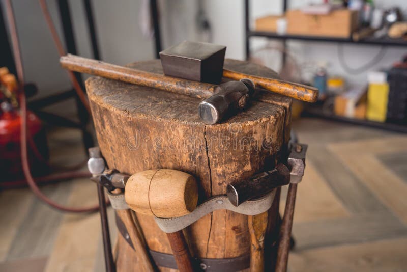 Instruments Kit in a Large Workshop for the Manufacture of Handmade ...