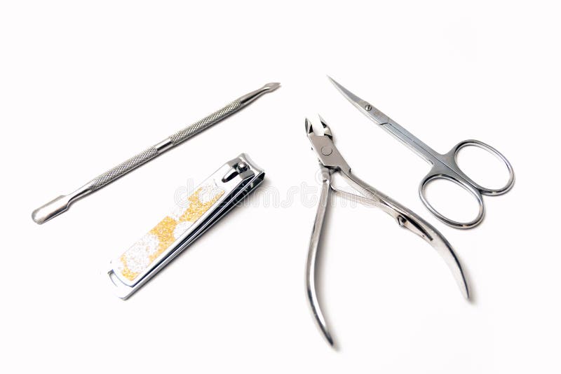 Set of Tools for Manicure Isolated Stock Image - Image of manicure ...