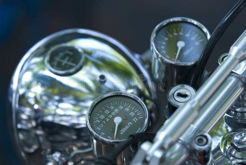Instruments on motorbike stock image. Image of motorbike - 7300075
