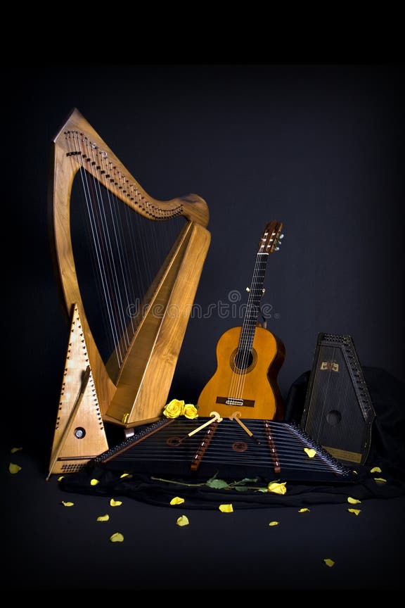 Instruments and rose stock photo. Image of portrait, string - 3281768