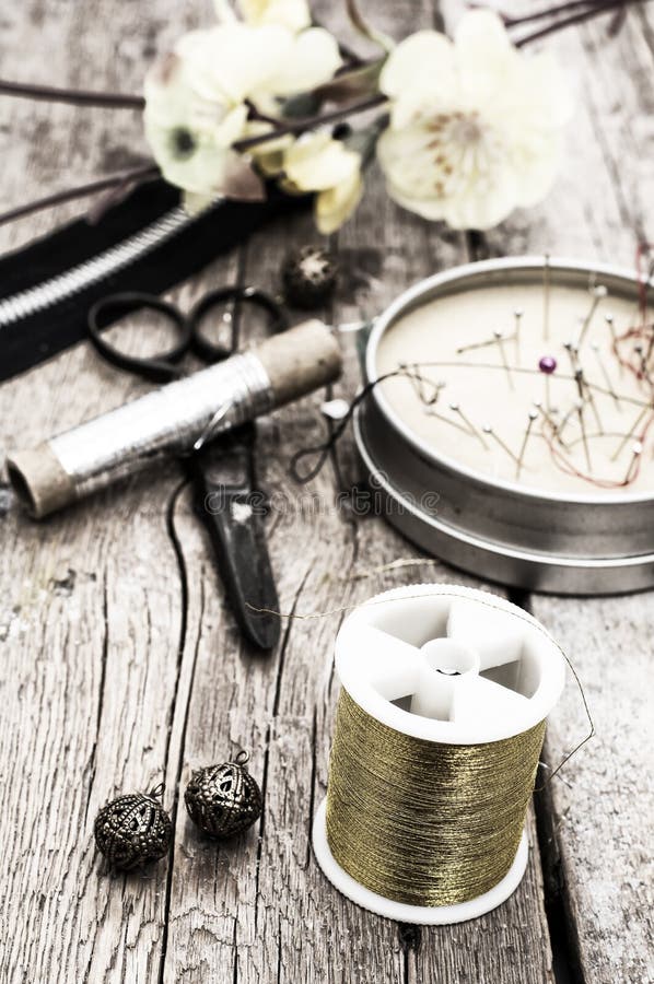 Instruments for sewing stock photo. Image of process - 39149768