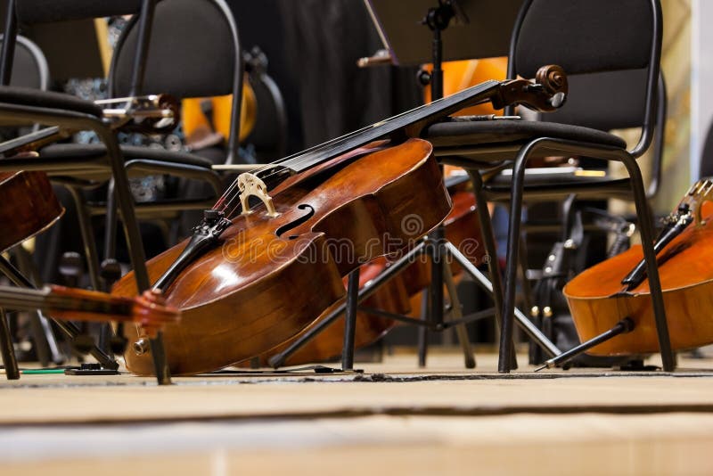 Instruments Symphony Orchestra Stock Photo - Image of space, empty ...