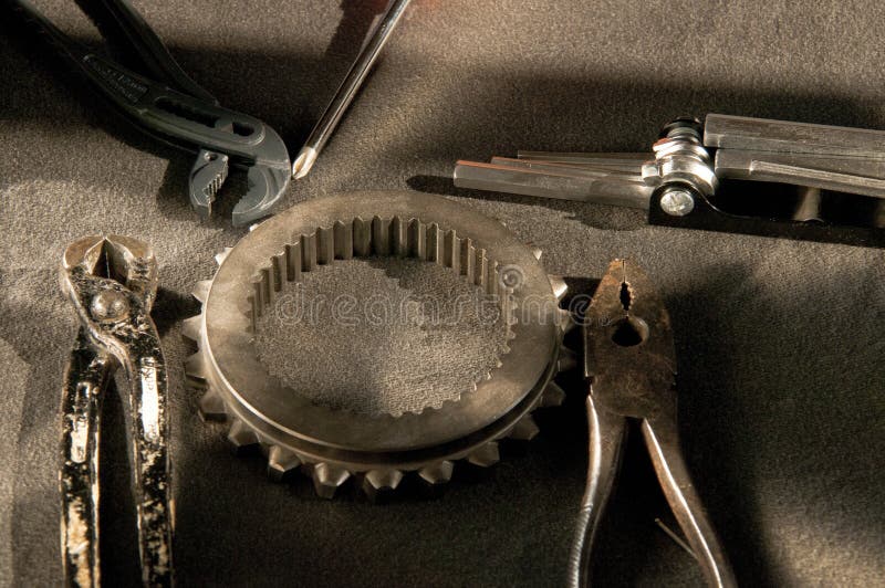 Instruments and Tools for Working on Mechanical Parts Stock Photo ...
