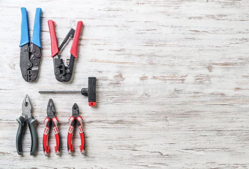 Instruments on Wooden Table Stock Image - Image of lumber, home: 81548935