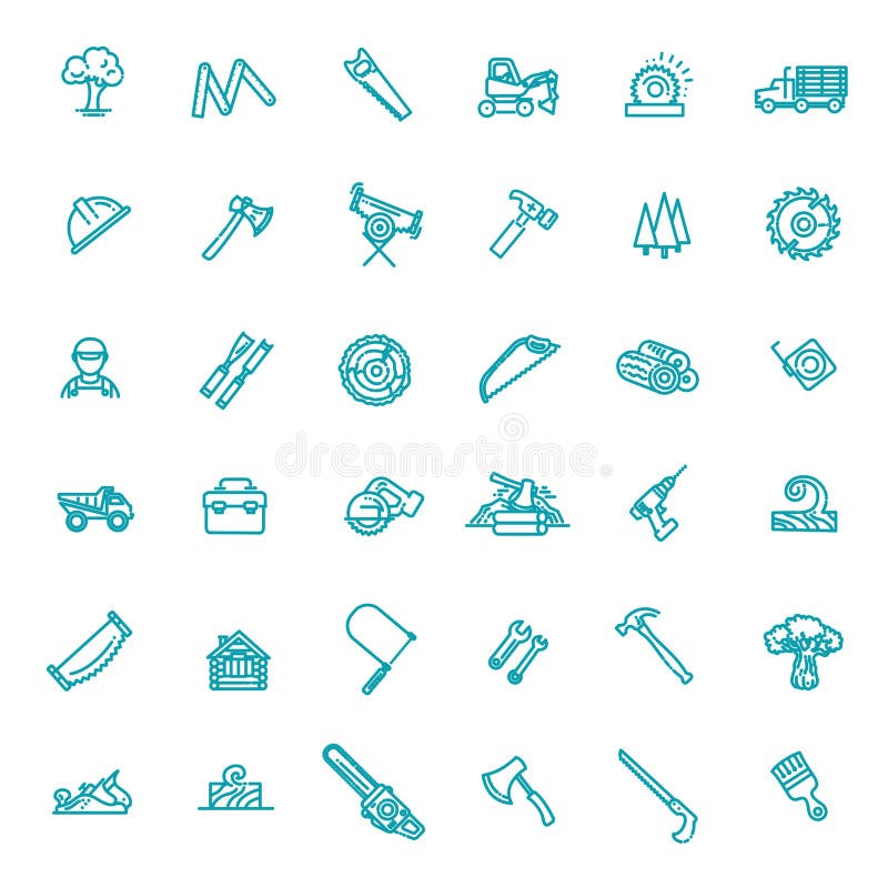 Instruments for Working with Wood. Vector Collection Stock Vector ...